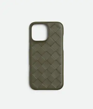 BOTTEGA  VENETA Intrecciato Iphone 16 Pro Max Case - Crocodile
