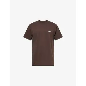 Obey Smog City Crewneck Cotton-jersey T-shirt - Brown
