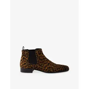 Prada Leopard-print Calf-hair Chelsea Boots - Neutral