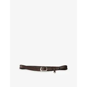 Prada Slim Leather Belt - Brown