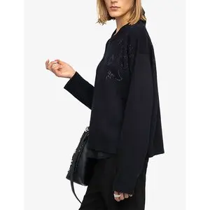 Zadig&Voltaire Rhinestone-embellished Cashmere Jumper