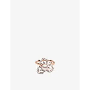 Yoko London Petal Akoya-pearl And Diamond Ring - 18 Ct Rose Gold