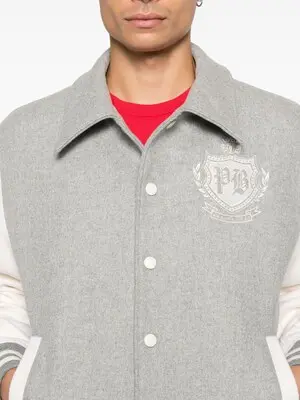 Balmain Jacket With Wool Buttons - Grey