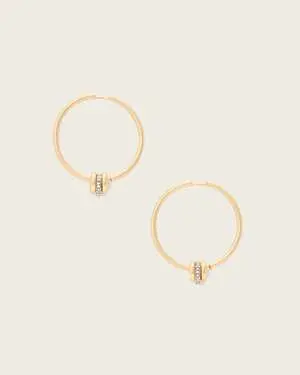 ALLSAINTS Selene Bolt Hoop Earrings - Rose Gold