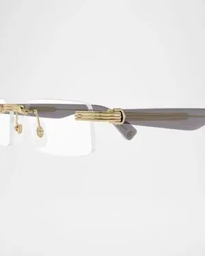 Cartier Rimless Rectangle Optical Glasses - Gold