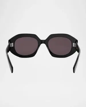 Celine Geometric Square Sunglasses - Black