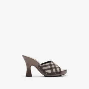 Burberry Check Potter Heeled Mules