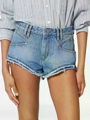 Isabel Marant Étoile Eneidala Frayed Denim Shorts