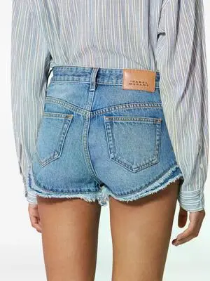 Isabel Marant Étoile Eneidala Frayed Denim Shorts