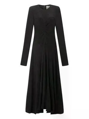 Isabel Marant Étoile Flora Ruched Long Sleeve Dress - Black