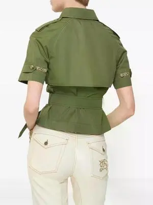 Burberry Cropped Cotton Poplin Trench Shirt