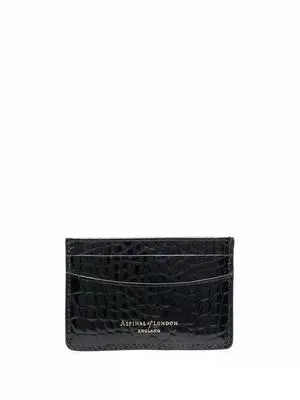 ASPINAL OF LONDON Croc-effect Cardholder