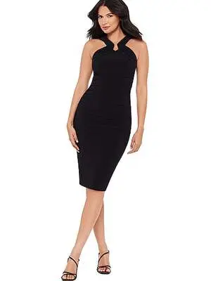 Victoria's Secret Body Miraclesuit Idol Shaping Midi Dress - Black