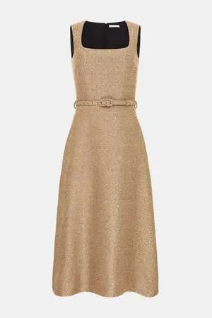 EMILIA WICKSTEAD Sequined Tweed Midi Dress