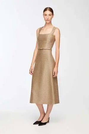 EMILIA WICKSTEAD Sequined Tweed Midi Dress