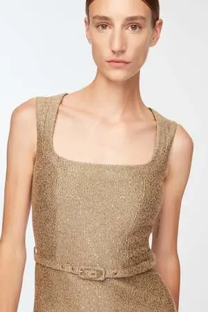 EMILIA WICKSTEAD Sequined Tweed Midi Dress