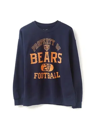 Junk Food Clothing Nfl Chicago Bears Fleece Crew - Navy