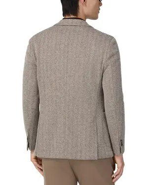 Boggi Milano Herringbone Jacket - Taupe