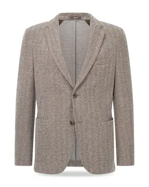 Boggi Milano Herringbone Jacket - Taupe
