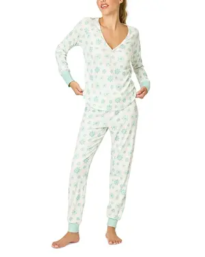PJ Salvage Snowflake Wishes Pajama Set - Ivory