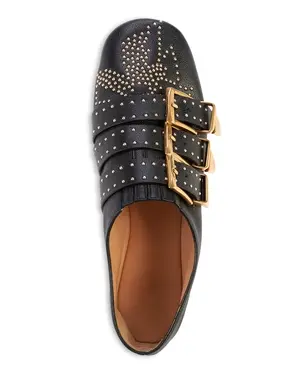 Chloé Susan Buckled Flats - Black