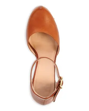 Chloé Lola Studded Leather Pumps - Ginger Brown