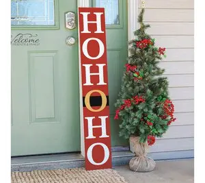SINCERE SURROUNDINGS 47' Santa Belt Ho Ho Ho Po Rch Board - One-color