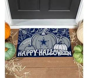 EVERGREEN Nfl Team Halloween Pvc Doormat - One-color