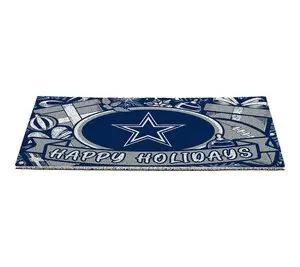 EVERGREEN Nfl Team Holiday Pvc Doormat