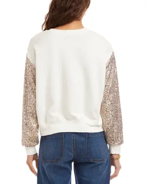 Karen Kane Sequined Sleeve Sweater