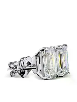 JEWELS AFICIONADO 14k White Gold Diamond Stud Earrings