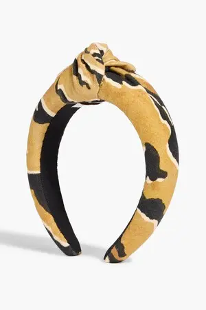 Zimmermann Knotted Tiger-print Headband