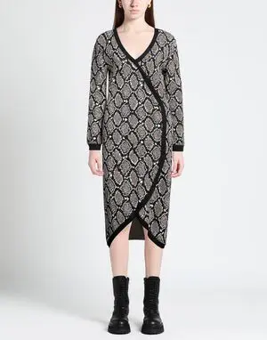 Moschino Knitted Wrap Midi Dress