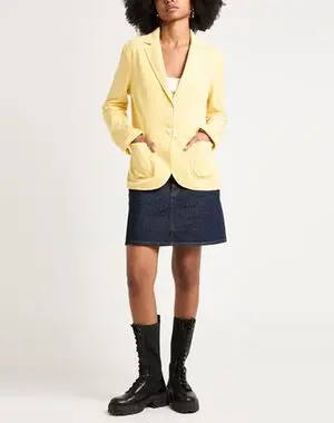 CIRCOLO 1901 Single-breasted Piqué Blazer - Yellow
