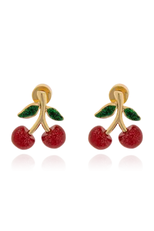 COACH Cherry Motif Earrings - Red