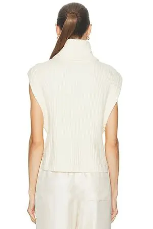 Simkhai Sleeveless Turtleneck Knit Top - Ivory