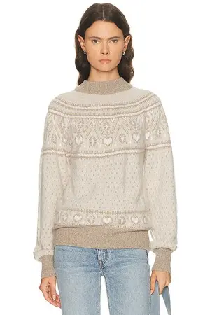 Khaite Guy" Cashmere Mockneck Sweater - Light Multi