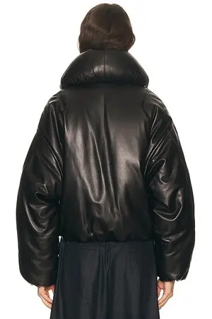 Alaïa Padded Leather Bomber Jacket