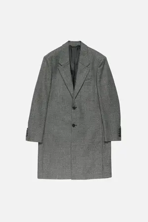 Acne Studios Single-breasted Wool Overcoat - Black,white