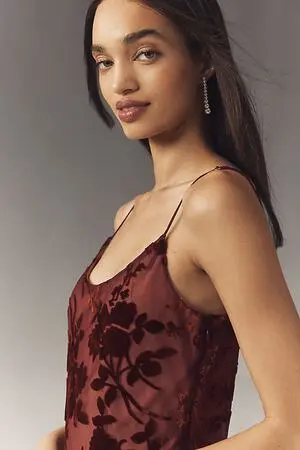 HUTCH Stretch Burnout Velvet Maxi Dress
