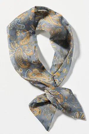Anthropologie Paisley Twistable Headband - Grey