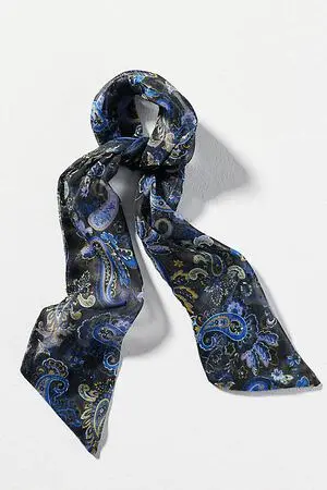 Anthropologie Paisley Twistable Headband - Navy