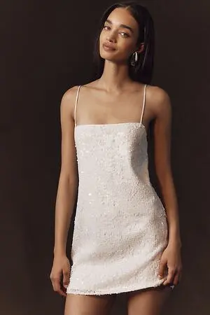 Shona Joy Weddings X Illusion Sequin Mini Dress
