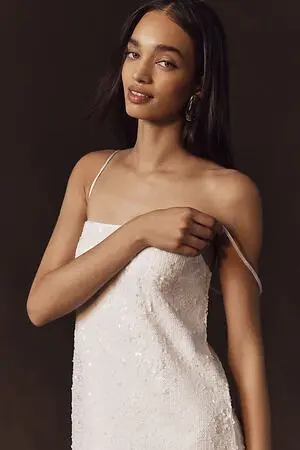 Shona Joy Weddings X Illusion Sequin Mini Dress