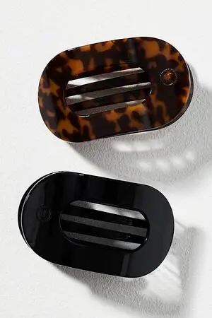 TELETIES Set Of Hair Claw Clips Tortoise