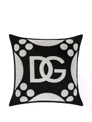 Dolce & Gabbana Logo-detailed Cushion - Black