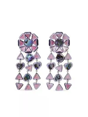Tory Burch Curiosity Chandelier Earrings - Purple