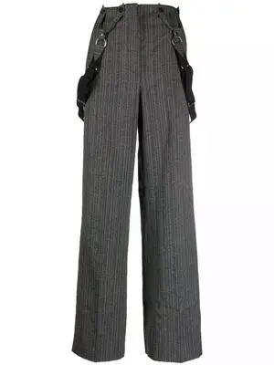 Philosophy Di Lorenzo Serafini Striped Suspender Trousers - Grey
