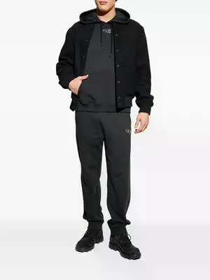 DIESEL® Cotton Hoodie With Metallic Oval D Logo - Black