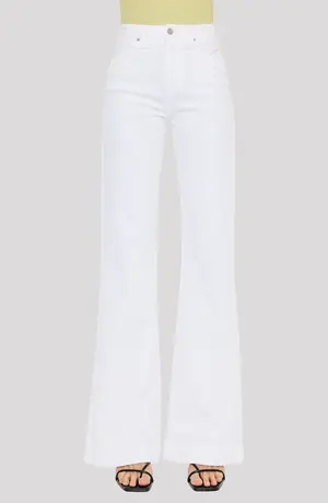 KANCAN Summayyah High Rise Flare Jeans - White